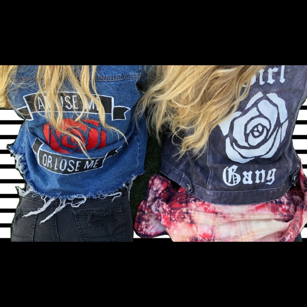 Custom Painted Girl Gang Jacket - Gem